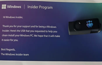 윈도 인사이더에게 윈도 11 설치용 USB 제공한 마이크로소프트 - techG